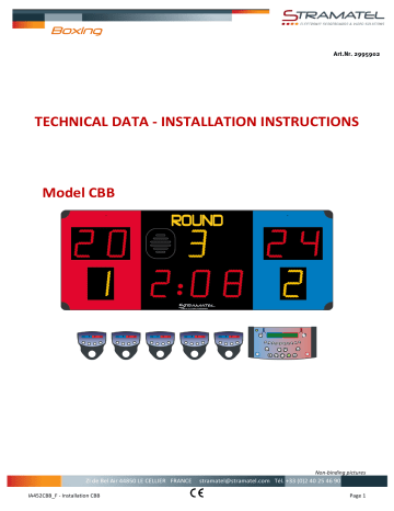 Stramatel Anzeigetafel "CBB" Instructions | Manualzz