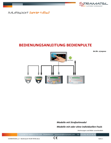Stramatel Anzeigetafel "452 MS 3003" Bedienungsanleitung | Manualzz