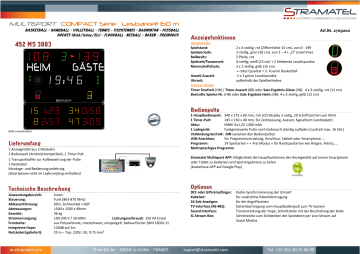 Stramatel Anzeigetafel "452 MS 3003" Bedienungsanleitung | Manualzz
