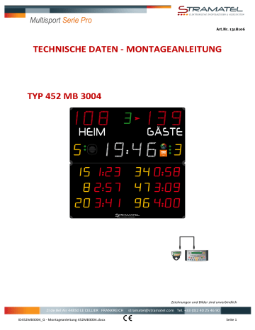 Stramatel Anzeigetafel „452 MB 3004“ Bedienungsanleitung | Manualzz