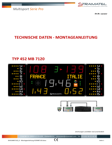 Stramatel Anzeigetafel "452 MB 7120" Bedienungsanleitung | Manualzz