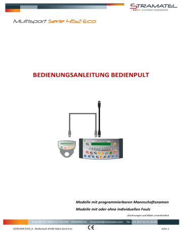 Stramatel Anzeigetafel "452 ME 3100" Instructions | Manualzz