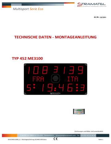 Stramatel Anzeigetafel "452 ME 3100" Bedienungsanleitung | Manualzz