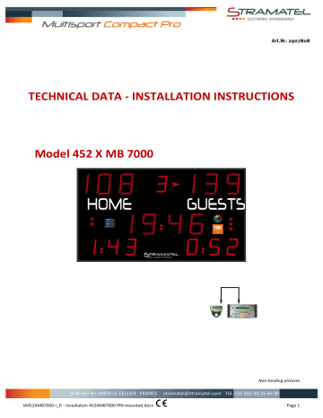 Stramatel Anzeigetafel "452 XMB 7000" Instructions | Manualzz