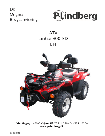 P. Lindberg ATV Linhai 300 EFI 4x4 T3B Brugervejledning | Manualzz