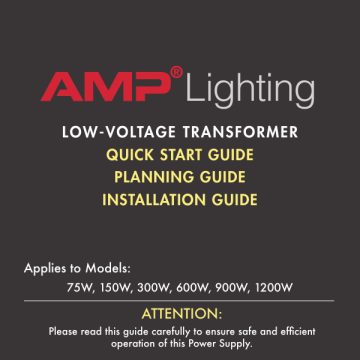 AMP Lighting ATR-150-NG-SS-BUNDLE 150 Watt Clamp-Connect Multi-Tap Low ...