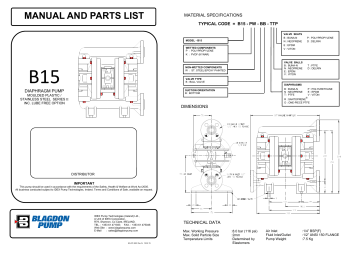 Blagdon Pump B15 PW Service manual | Manualzz