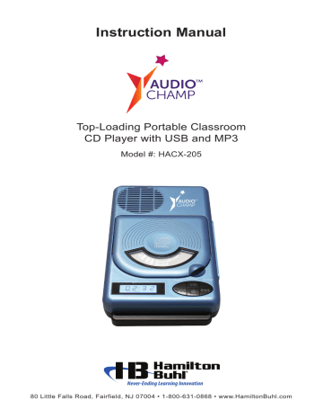 Hamilton Buhl HACX 205 Audio Champ Manual | Manualzz