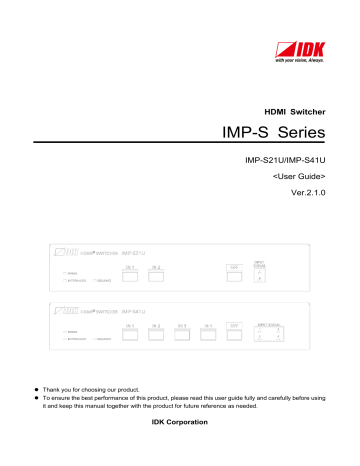 Starting WEB menu. IDK IMP-S21U, IMP-S41U | Manualzz