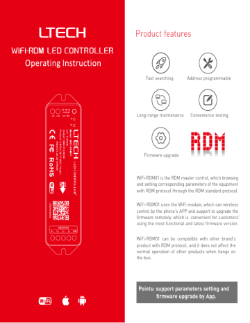 LTech WiFi-RDM01 RDM WiFi Controller Owner's Manual | Manualzz