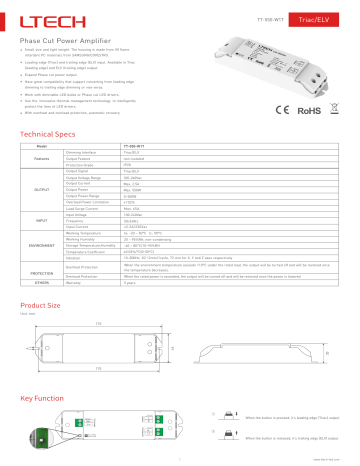 LTech TT-550-W1T Phase Cut Power Amplifier Owner's Manual | Manualzz