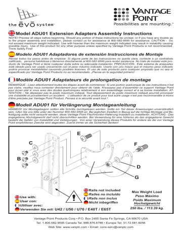 Vantage Point ADU01 Instructions | Manualzz
