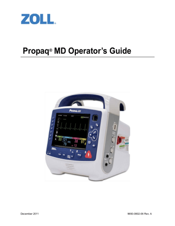 Emergency Defibrillation Procedure with Paddles. ZOLL Propaq MD | Manualzz