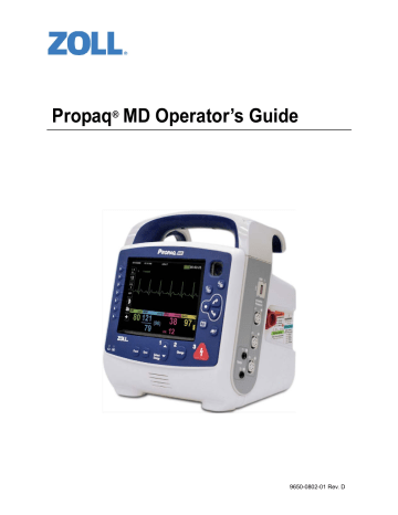 Zoll Propaq MD Operator's Guide | Manualzz