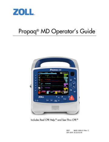 Zoll Propaq MD Operator's Guide | Manualzz