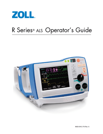 Zoll R Series Monitor Defibrillators Operator's Guide | Manualzz