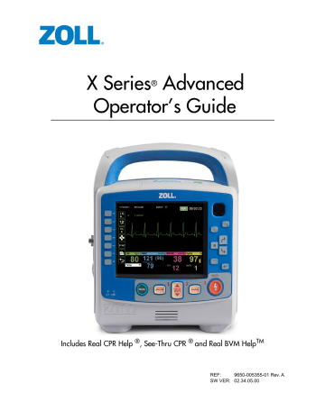 Zoll X Series Advanced Operator's Guide | Manualzz