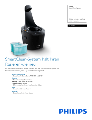 Philips SC51/50 SmartClean-System Produktdatenblatt | Manualzz