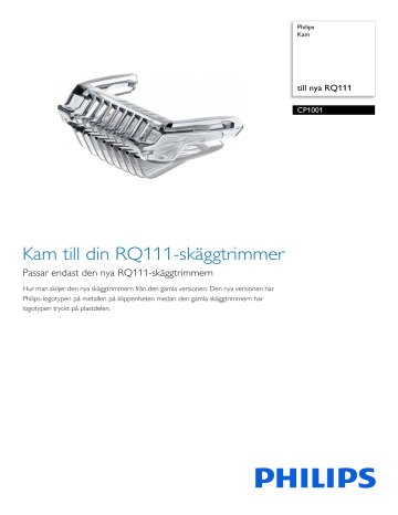 Philips CP1001/01 Kam Product datasheet | Manualzz