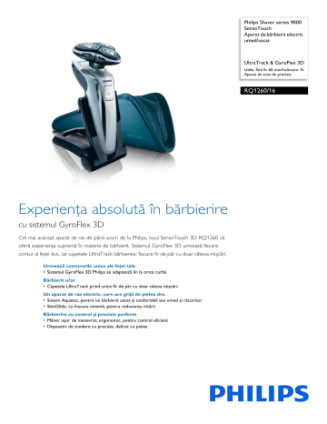 Philips RQ1260/16 Shaver series 9000 SensoTouch Aparat de bărbierit ...