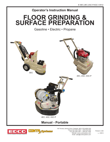 EDCO 4EC/4GC Operators Manual | Manualzz