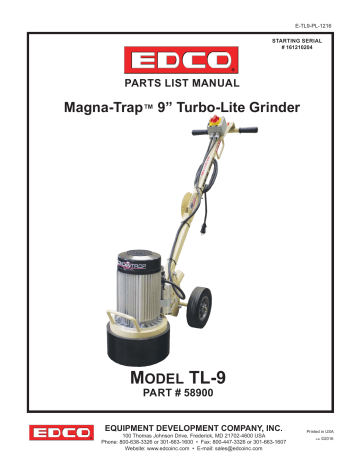 EDCO TL9 Parts Manual | Manualzz