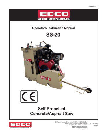 EDCO SS-20 Operators Manual | Manualzz