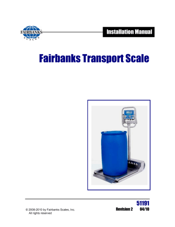 Fairbanks Scales Aegis Transport Scale Installation Manual | Manualzz