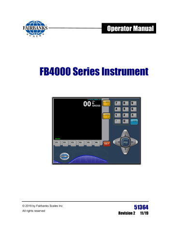 Fairbanks Scales FB4000 Instrument Manual | Manualzz