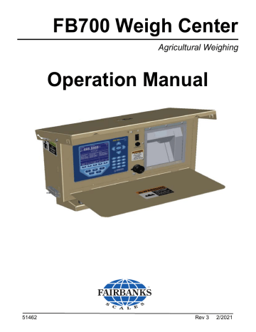 Fairbanks Scales FB700 Operators Manual | Manualzz