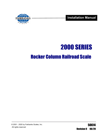Fairbanks Scales 2000 Series Installation Manual | Manualzz