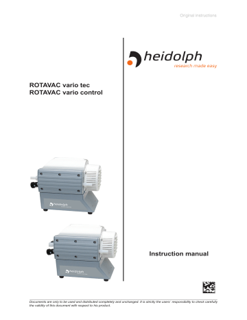 1.7 Maintenance and repair. Heidolph Rotavac Vario Tec & Control | Manualzz