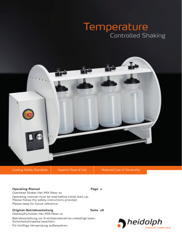 Heidolph Reax 20 Operation Manual | Manualzz
