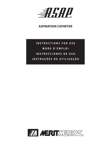 Merit Medical ASAP Aspiration Catheter Instructions for Use | Manualzz