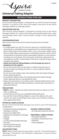 Merit Medical Aspira Universal Tubing Adapter Instructions for Use ...