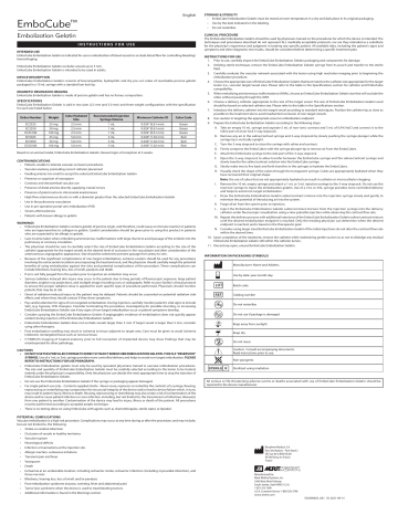 Merit Medical EmboCube Embolization Gelatin Instructions for Use | Manualzz