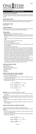 Merit Medical One-Step Centesis Catheter Instructions for Use | Manualzz