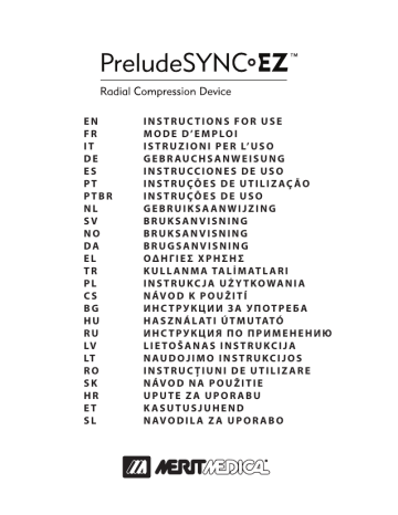 Merit Medical PreludeSYNC EZ™ Radial Compression Device Instruções de ...