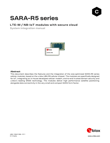 u-blox SARA-R5 System Integration Manual | Manualzz