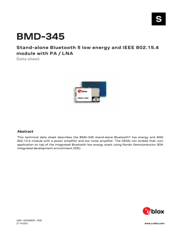 u-blox BMD-345 Data Sheet | Manualzz