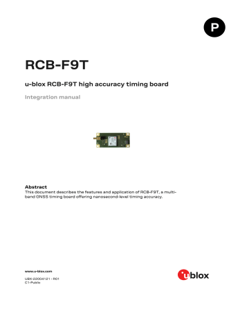 u-blox RCB-F9T Integration Manual | Manualzz