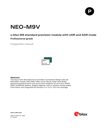 u-blox NEO-M9V Integration Manual | Manualzz