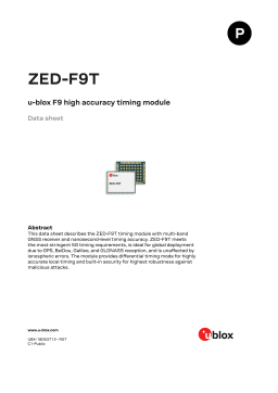 u-blox ZED-F9T-00B - Data Sheet, Integration Manual, Interface Manual