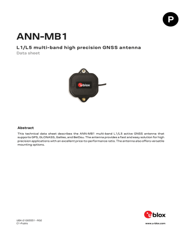 u-blox ANN-MB1 Data Sheet | Manualzz