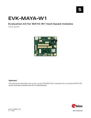 u-blox EVK-MAYA-W1 User Guide | Manualzz