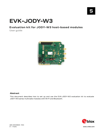u-blox EVK-JODY-W3 User Guide | Manualzz