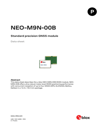 u-blox NEO-M9N Data Sheet | Manualzz