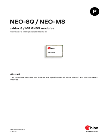 u-blox NEO-8Q / NEO-M8 FW3 Hardware Integration Manual | Manualzz