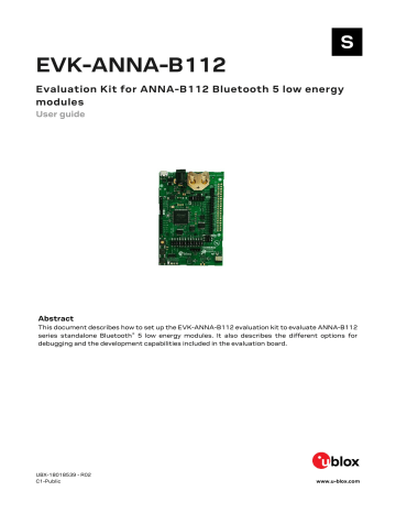 u-blox EVK-ANNA-B112 User Guide | Manualzz