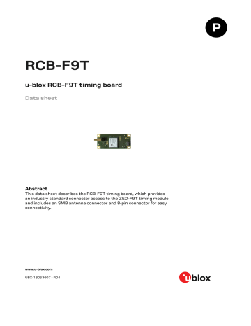 u-blox RCB-F9T-0 Data Sheet | Manualzz